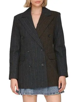 AVEC LES FILLES Color Blocked Short Jacket