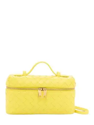 BOTTEGA  VENETA Bottega Veneta Intrecciato Leather Vanity Case Yellow
