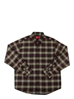 Supreme Tartan Flannel Shirt - Black
