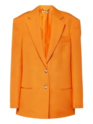 Stella McCartney Single-breasted Crêpe Blazer - Orange