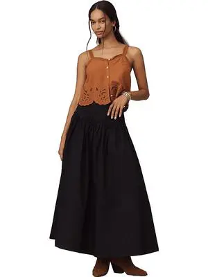 MARE MARE X Basque-waist Maxi Skirt - Black