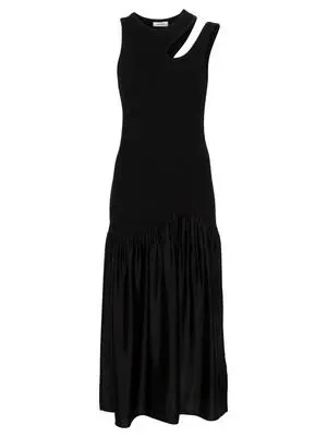 SANDRO Sandro Olane Ribbed-Knit Maxi Dress With Cut-Out Detail