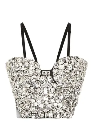 Dolce & Gabbana Crystal-embellished Top - Black