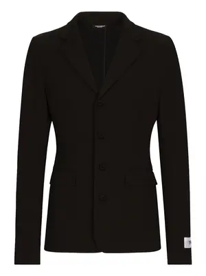 Dolce & Gabbana Single-breasted Cotton-blend Blazer - Black