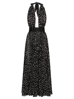 Dolce & Gabbana Polka Dot Halterneck Dress - Black