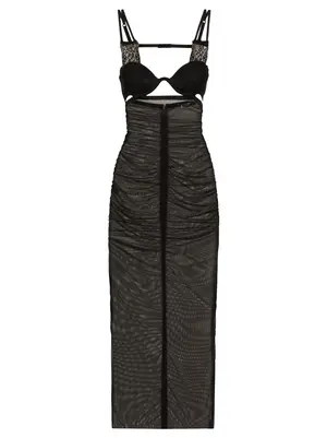 Dolce & Gabbana Bustier Midi Dress - Black