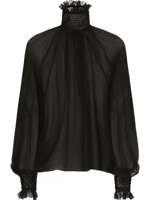 DOLCE & GABBANA Dolce & Gabbana High-Neck Silk Blouse