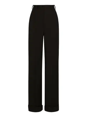 Dolce & Gabbana Wide-leg Trousers - Black