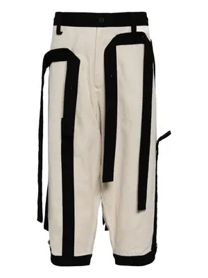 Yohji Yamamoto Detachable-strap Bermuda Shorts - Neutrals