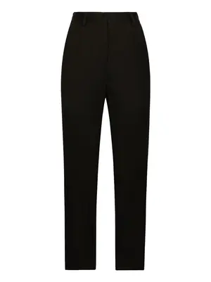 Dolce & Gabbana Virgin Wool-blend Trousers - Black