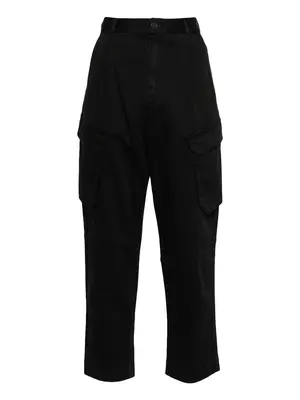 SEMICOUTURE Tapered-leg Cargo Trousers - Black