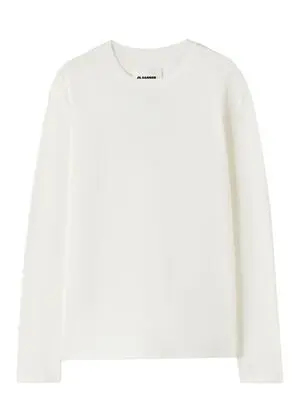 JIL SANDER Logo-print Long-sleeve T-shirt - White