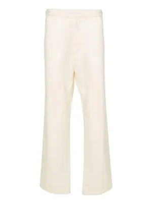 Moncler Logo-appliqué Straight Trousers - Neutrals