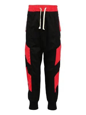VIVIENNE WESTWOOD Orb-embroidery Cotton Track Pants - Black