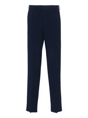 Giorgio Armani Textured Tapered Trousers - Blue