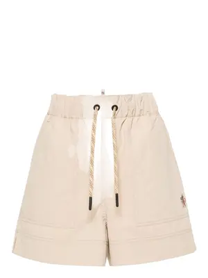 Moncler Mid-rise Straight-leg Shorts - Neutrals