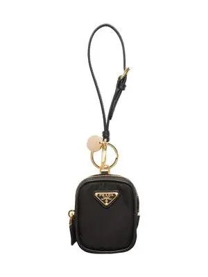 Prada Re-edition 1978 Re-nylon Mini-pouch With Keychain - Black