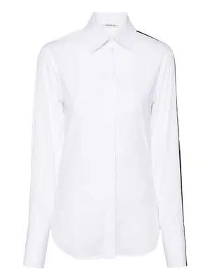 PETER DO Side-stripe Cotton Shirt - White