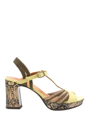Chie Mihara Kija 70mm Leather Sandals - Green