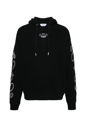 Off-White Bandana Arrows-embroidered Hoodie - Black