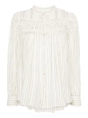MARANT ETOILE Plalia Striped Blouse - Neutrals