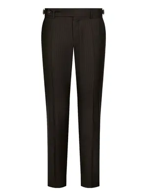Dolce & Gabbana Tapered-leg Pinstripe Trousers - Black