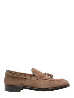 DOUCAL'S Tassel-detail Suede Loafers - Brown