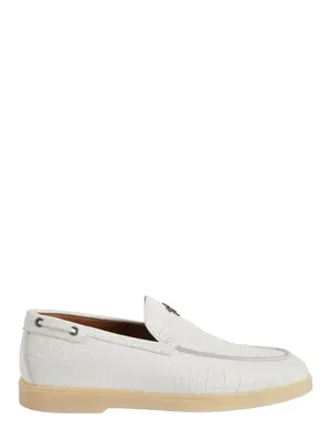 GIUSEPPE ZANOTTI Maui Leather Loafers - White