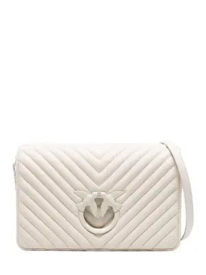 Pinko Love Click Classic Cross Body Bag - Neutrals