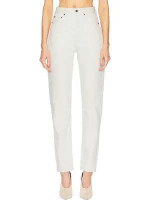 Saint Laurent Straight Leg Slim Fit Jeans - Chalk White