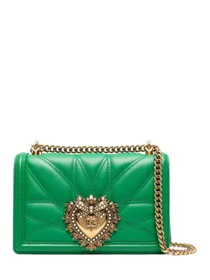 Dolce & Gabbana Devotion Quilted Shoulder Bag - Green