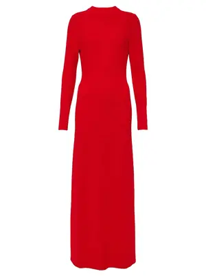 Proenza Schouler Lara Cutout Bouclé Maxi Dress - Red
