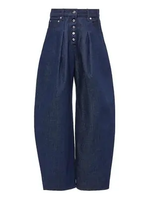 Jacquemus Ovalo High-rise Wide-leg Jeans - Blue