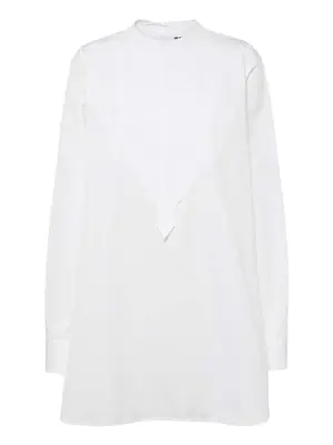JIL SANDER Embroidered Cotton Poplin Blouse - White