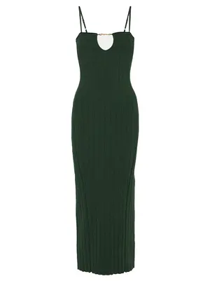Jacquemus La Robe Sierra Bretelles Midi Dress - Green