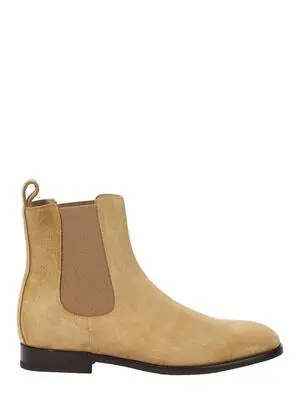 Manolo Blahnik Delsa Chelsea Boots - Beige