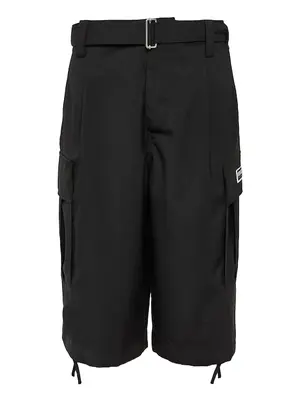 Kenzo Virgin Wool Cargo Shorts - Black