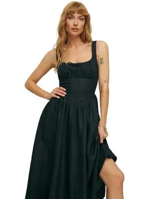 REFORMATION REFORMATION Linen Maxi Dress Black