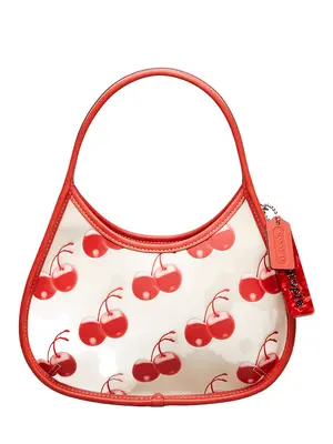COACHTOPIA Ergo Bag In Leather With Cherry Print - Cloud Multi