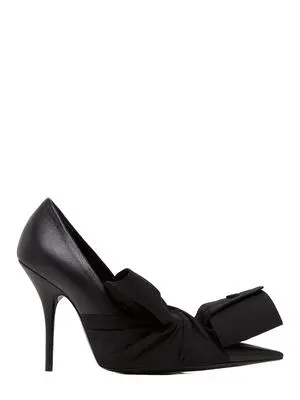 Balenciaga Knife Bow-detailed Leather Pumps - Black
