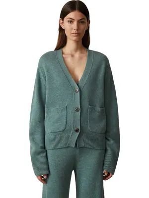 LISA YANG STORE The Danni Cashmere Cardigan Jade