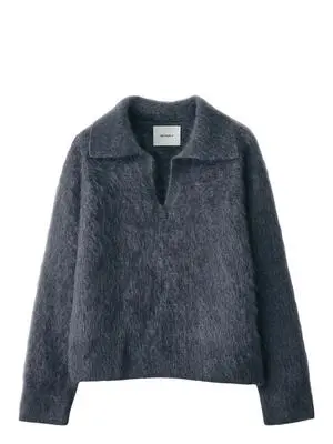 LISA YANG Kerry Open Collar Sweater - Brushed