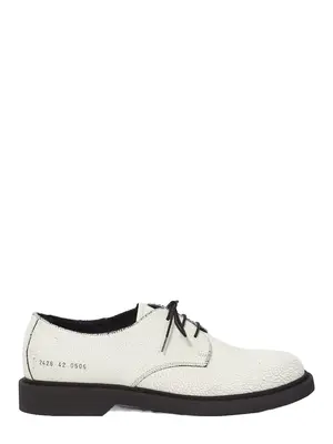 COMMON PROJECTS Cracked Leather Derby Shoes - White
