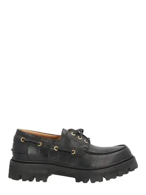 Emporio Armani Leather Lace-up Shoes - Black