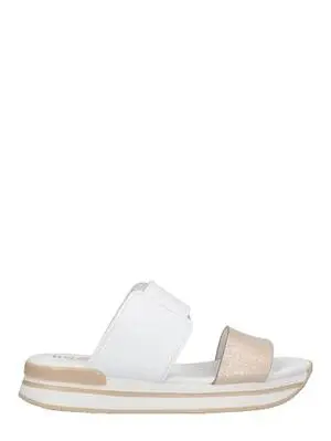 Hogan Sandals In Soft Leather - White