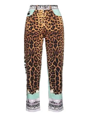 Just Cavalli Leopard-print Tapered Pants - Beige
