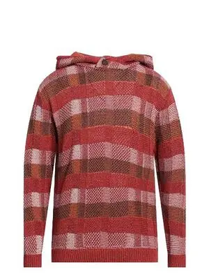 Emporio Armani Checked Hooded Sweater - Orange