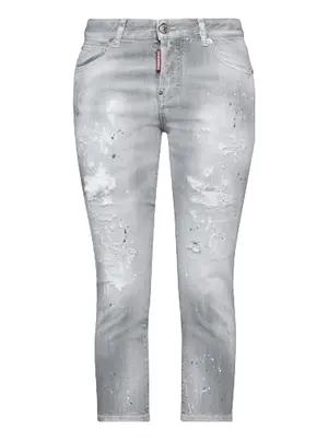 Dsquared2 Jeans With Crystal Embellishments - Grey
