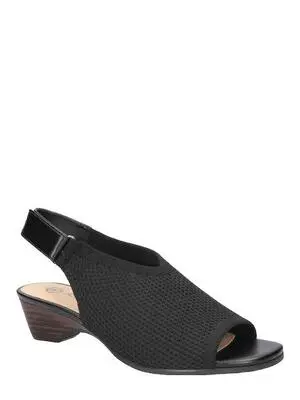 BELLA VITA Marin Slingback Sandal - Black Knit