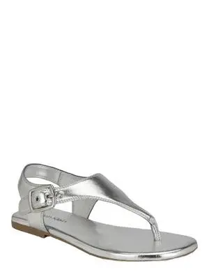 Calvin Klein Ankle Strap Sandal - Silver